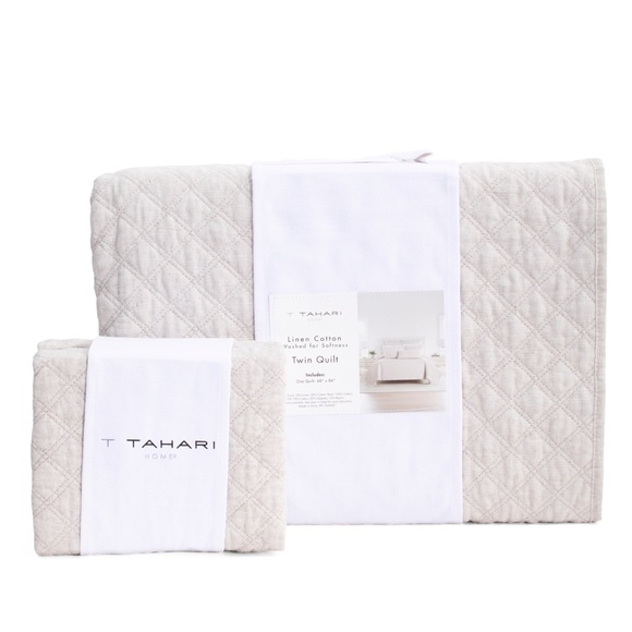 Tahari | Bedding | Last Chance 3pc Tahari Homedouble Diamond Mel Linen ...